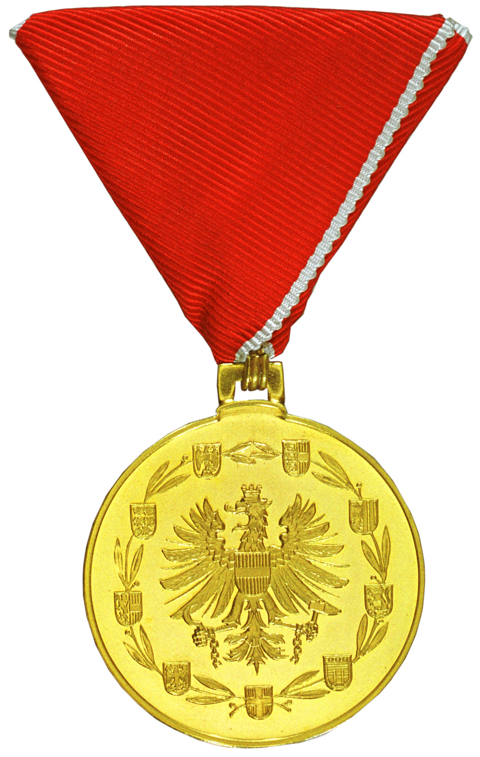 Goldene Medaille am roten Bande für Verdienste um die Republik ...